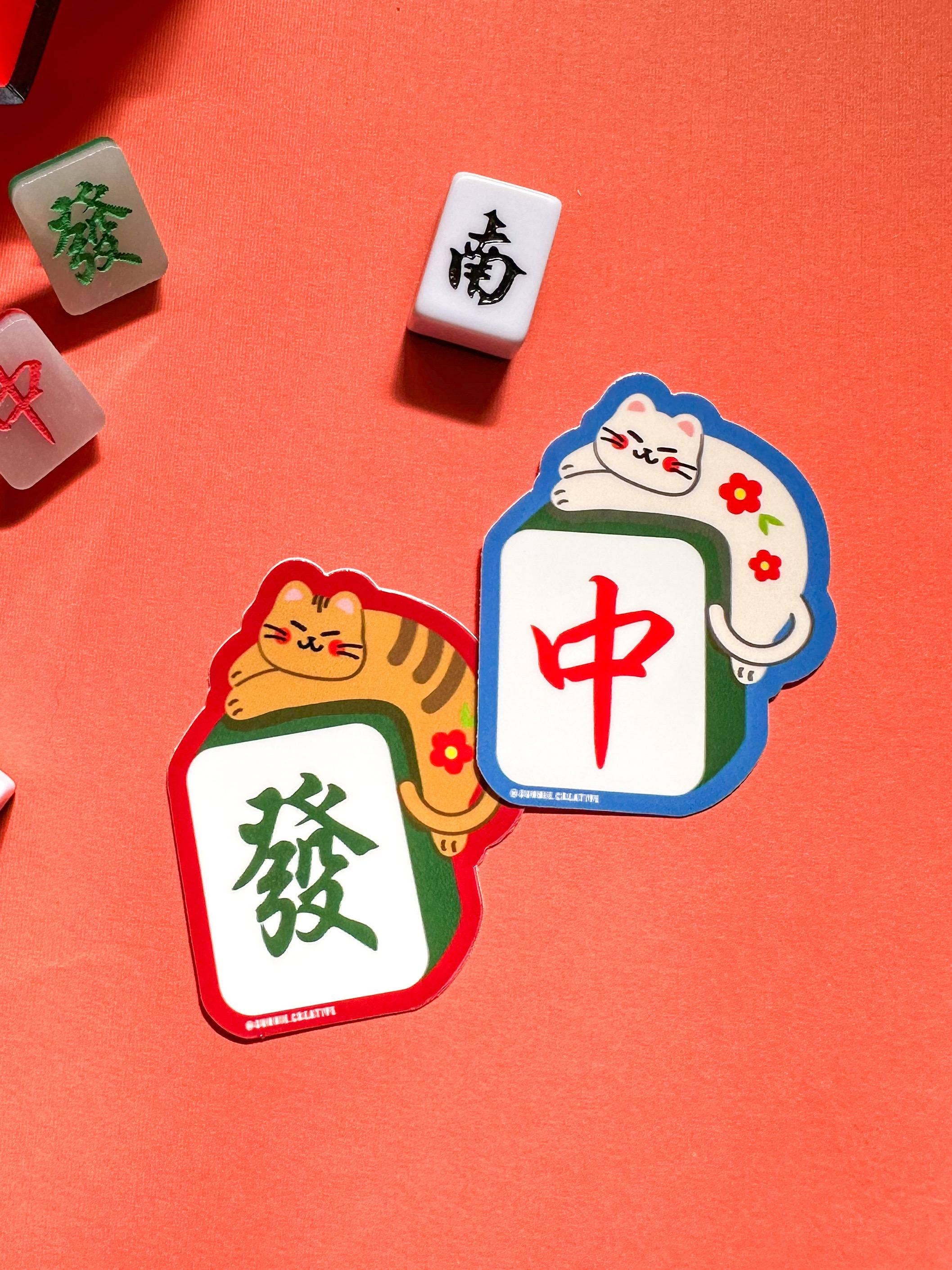 Mahjong Cat Stickers – On Waverly