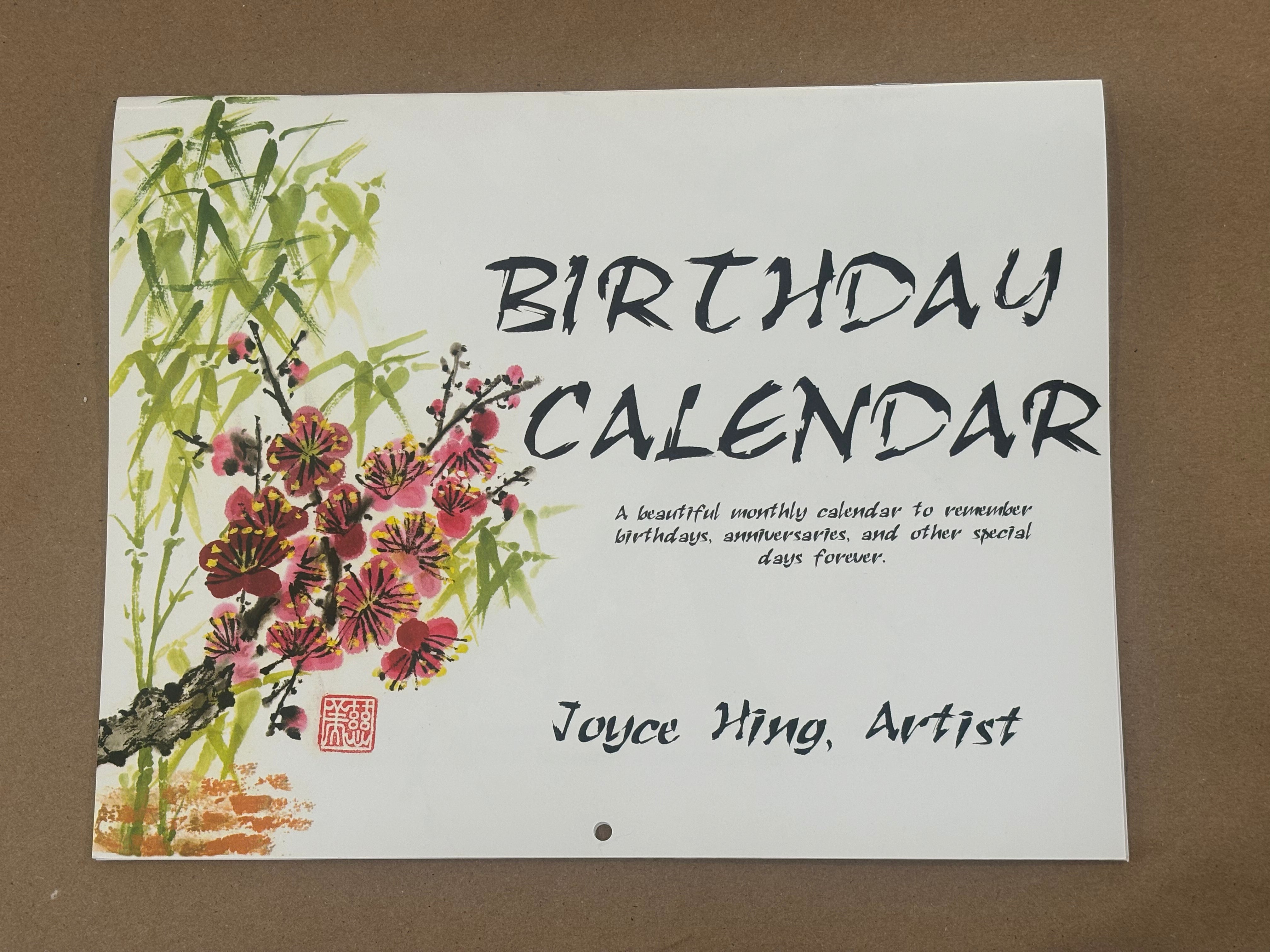Birthday Calendar – On Waverly