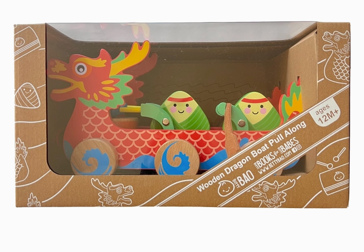Wooden Dragon Boat Pull Along – On Waverly