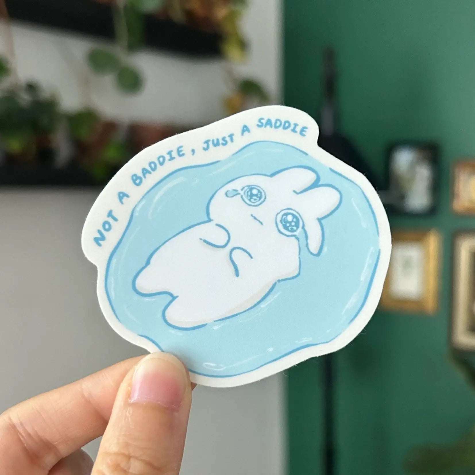 Not a baddie just a saddie vinyl sticker – On Waverly