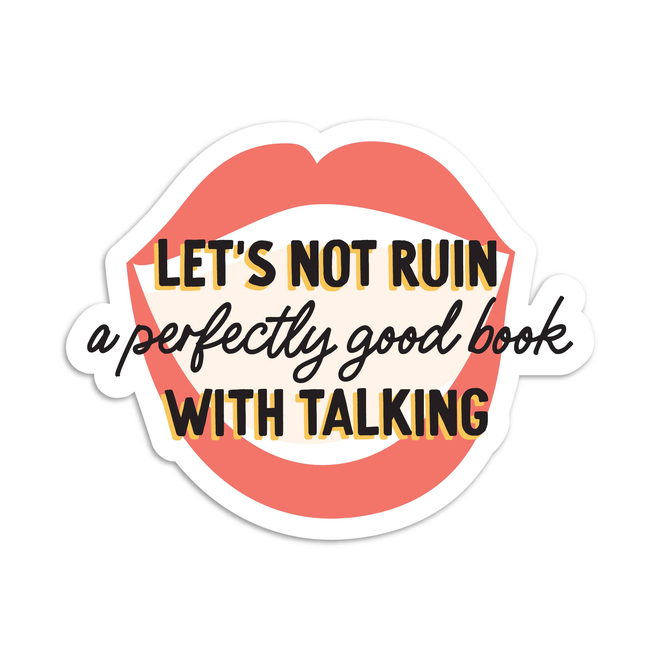 Book ruin talking vinyl sticker – On Waverly